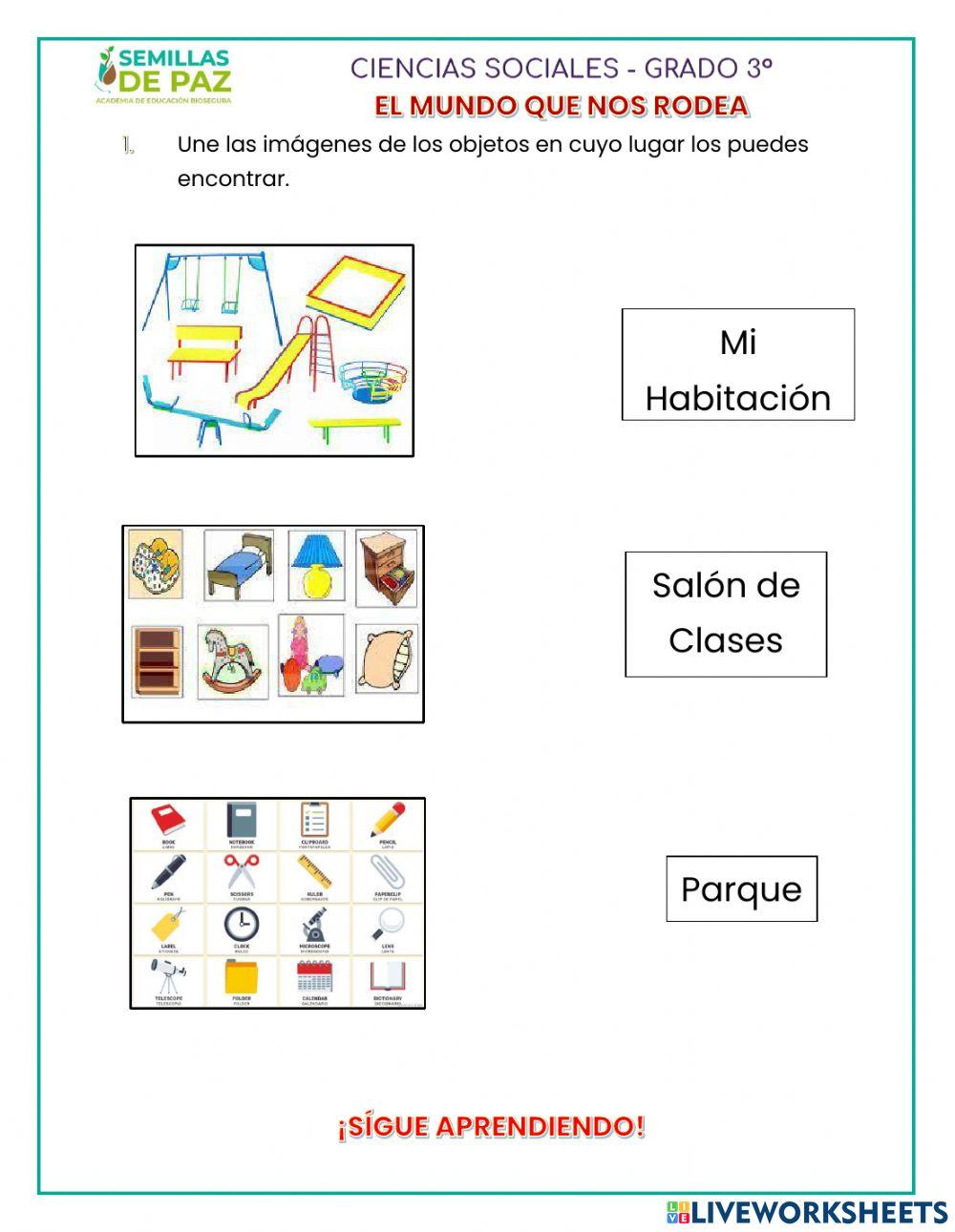 El mundo que me rodea worksheet | Live Worksheets