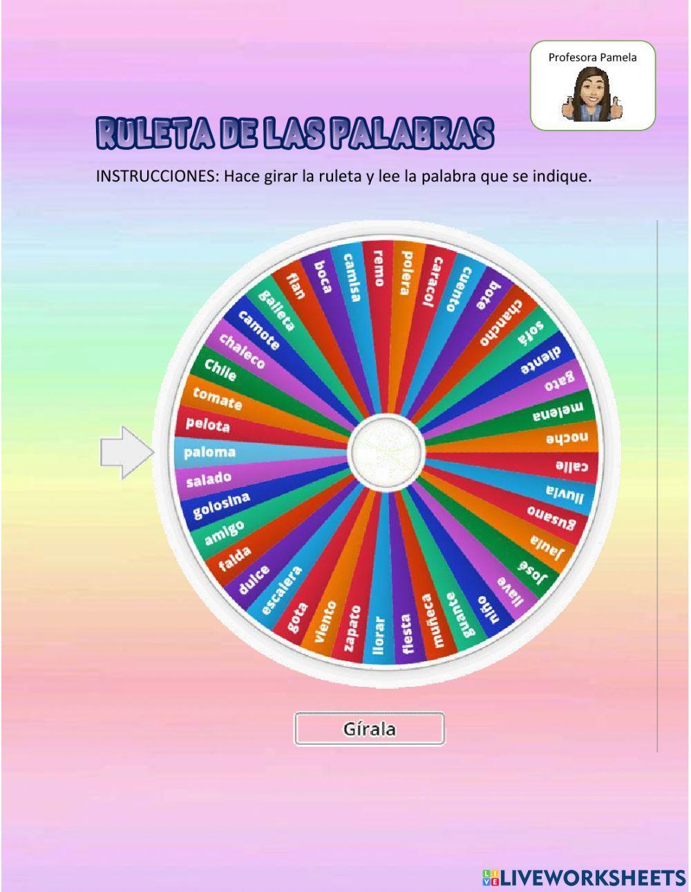 Ruleta de palab… | Free Interactive Worksheets | 950739