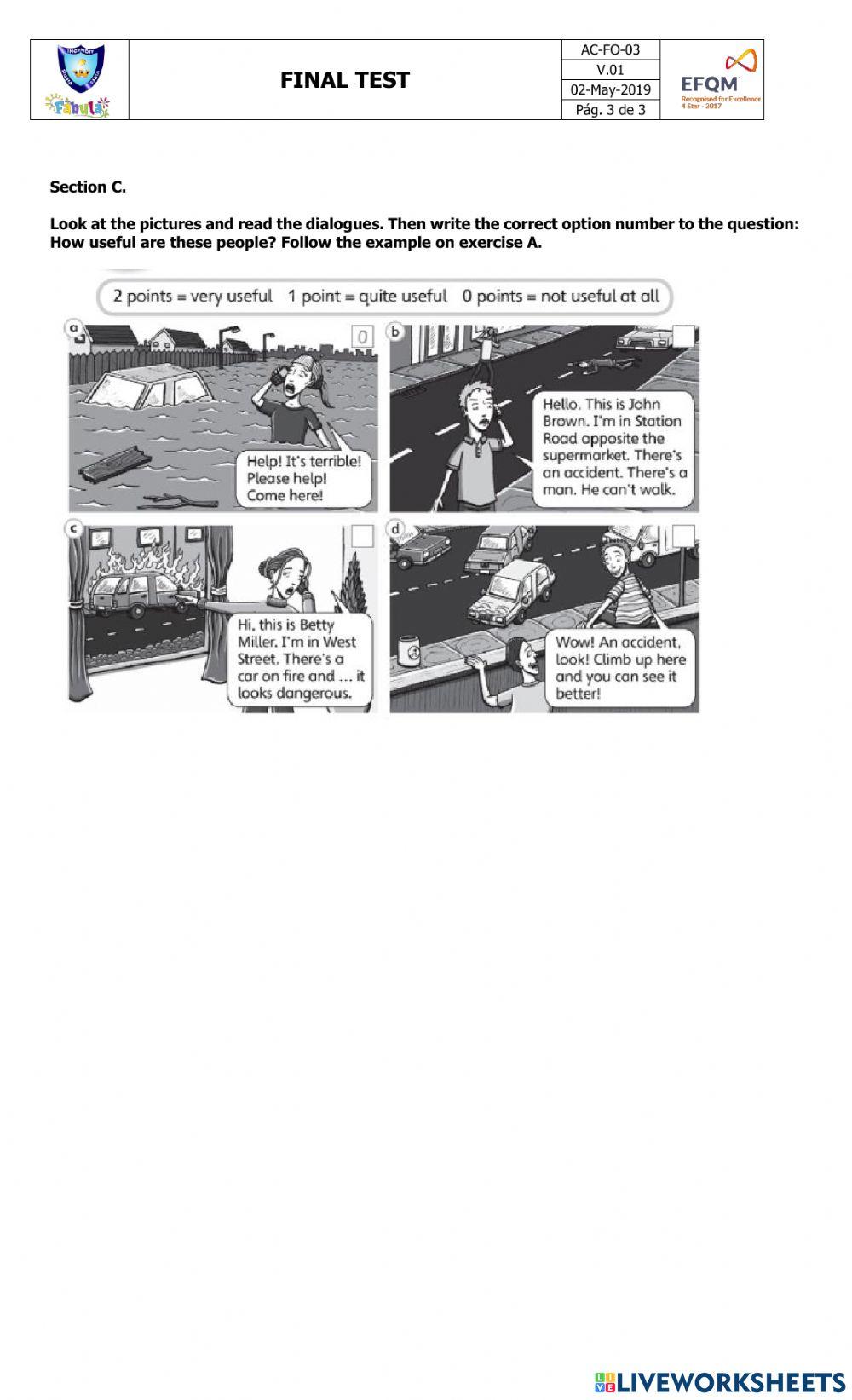 English Reading first cut second period worksheet | Live Worksheets