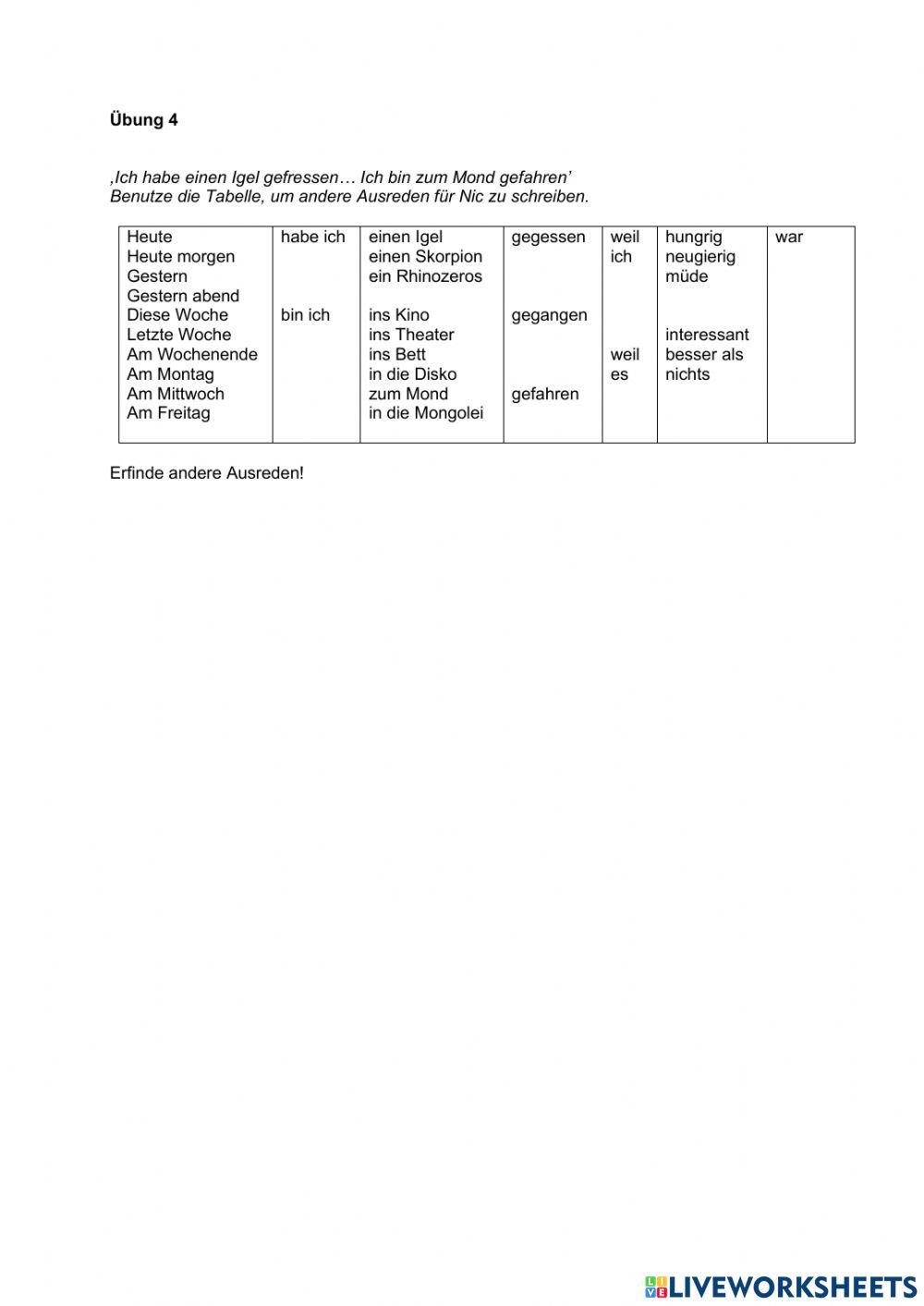 EXTRA Deutsch 8 Die Kusine der Vermieterin worksheet | Live Worksheets