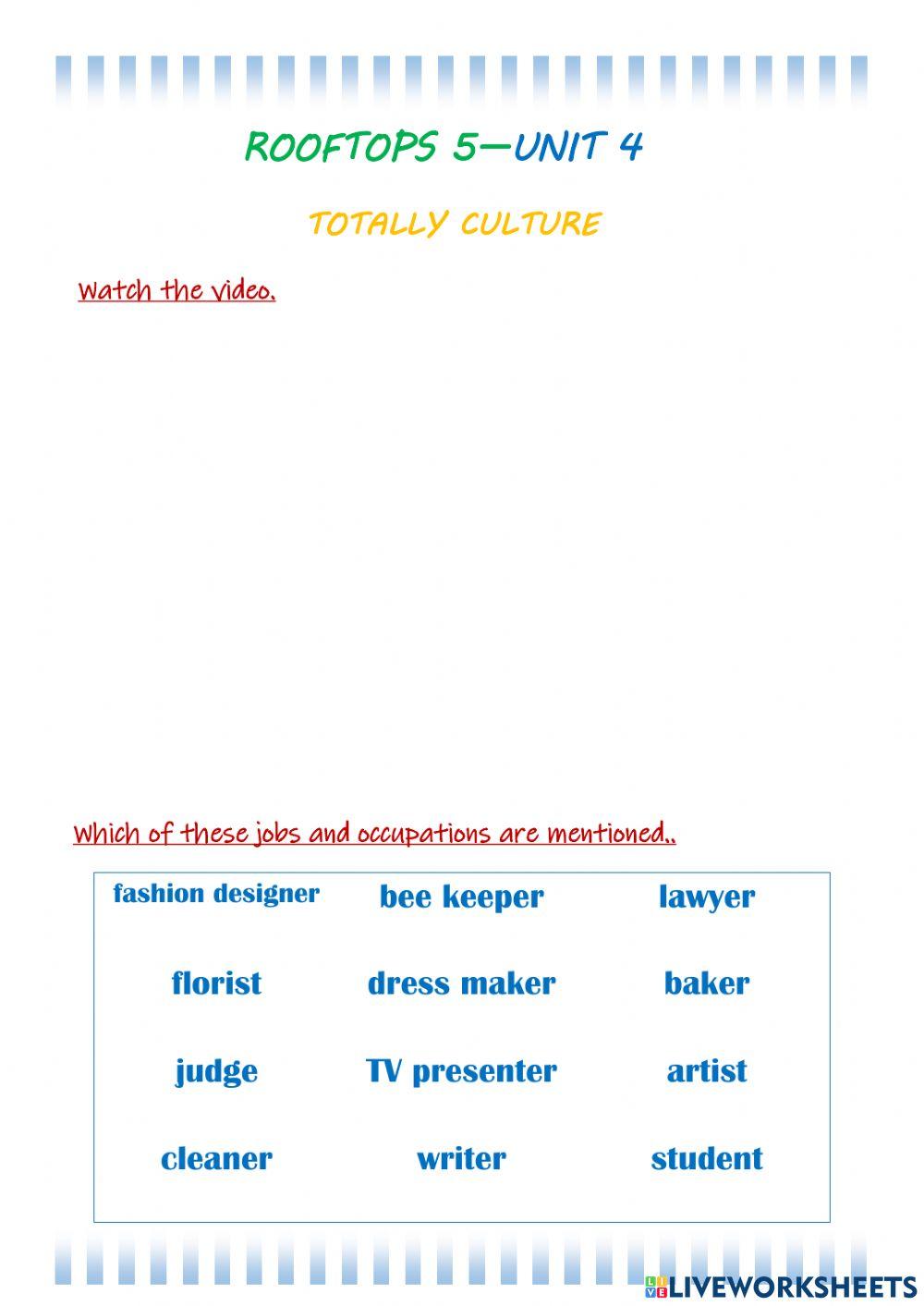 ROOFTOPS 5 - unit 4 - totally culture | mariatrilla