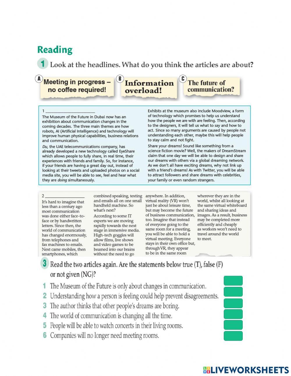 951627 | Reading activity | Adela | LiveWorksheets