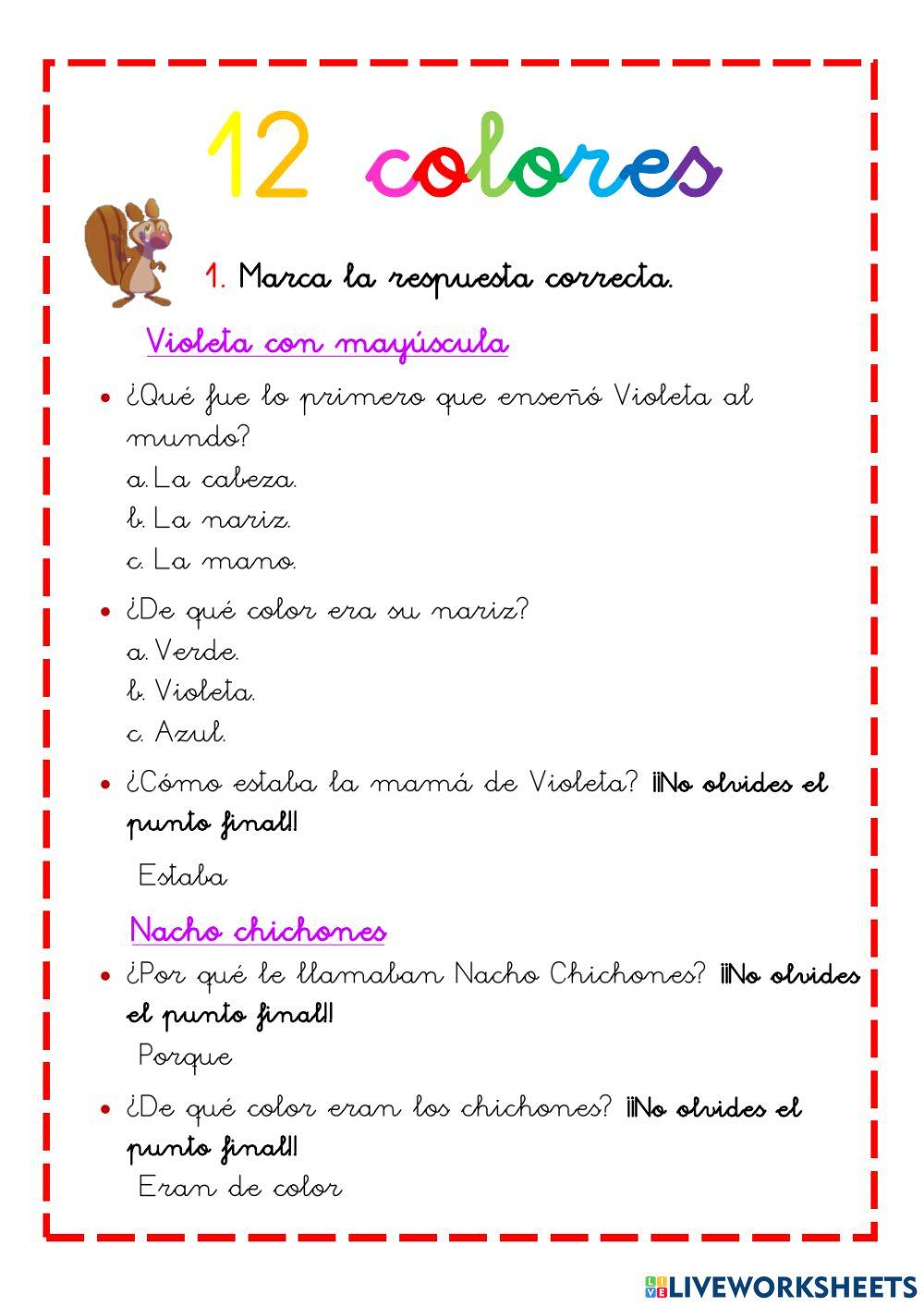 Lectura Vii Worksheet | Live Worksheets