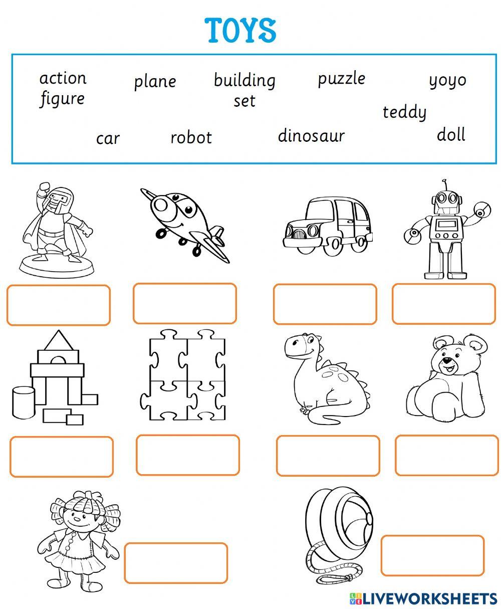 Toys online exercise for kids | Live Worksheets