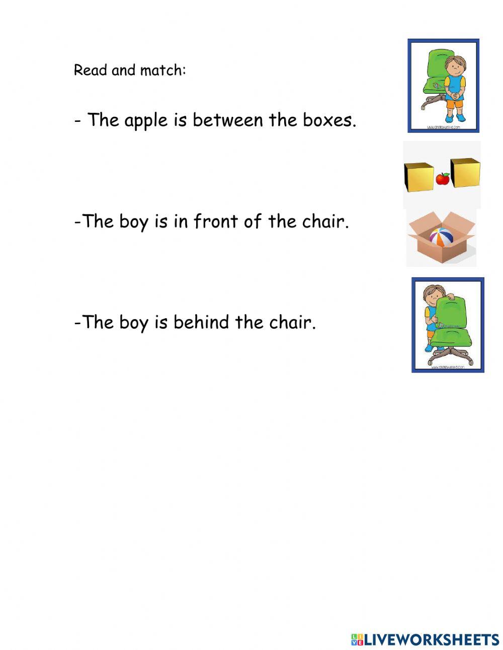 Read and match online exercise for grade1 | Live Worksheets