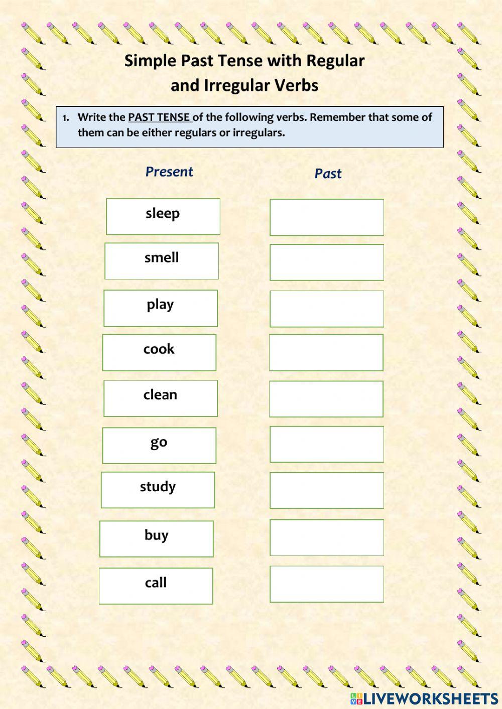 Regular and irr… | Free Interactive Worksheets | 952490