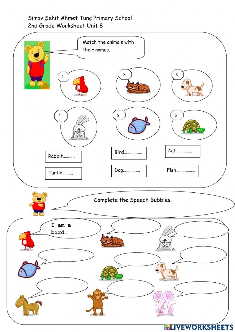 Revision test for 2th Grade worksheet | Live Worksheets