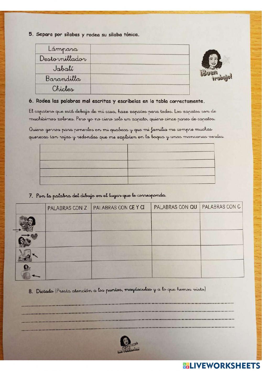 repaso lengua | Free Interactive Worksheets | 4986177