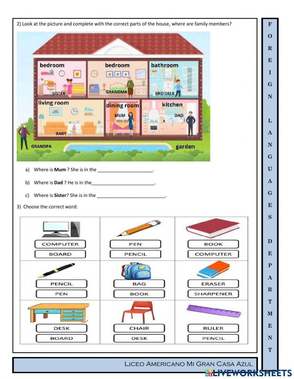 English Exam Preschool online exercise for | Live Worksheets