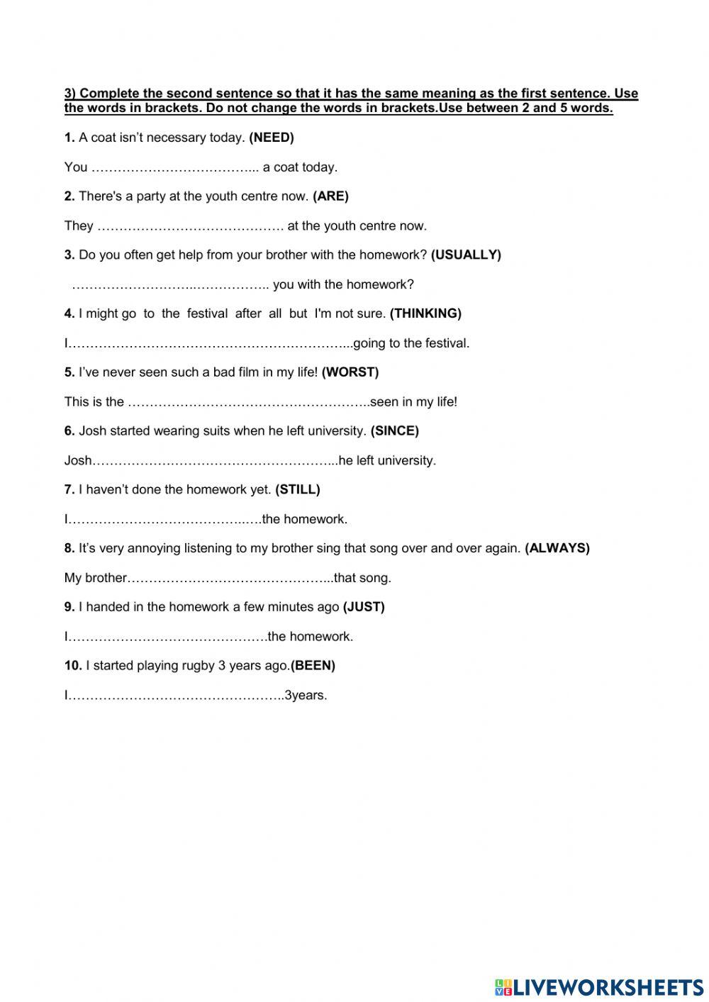 Use B1+ worksheet | Live Worksheets Use B1+ worksheet | Live Worksheets
