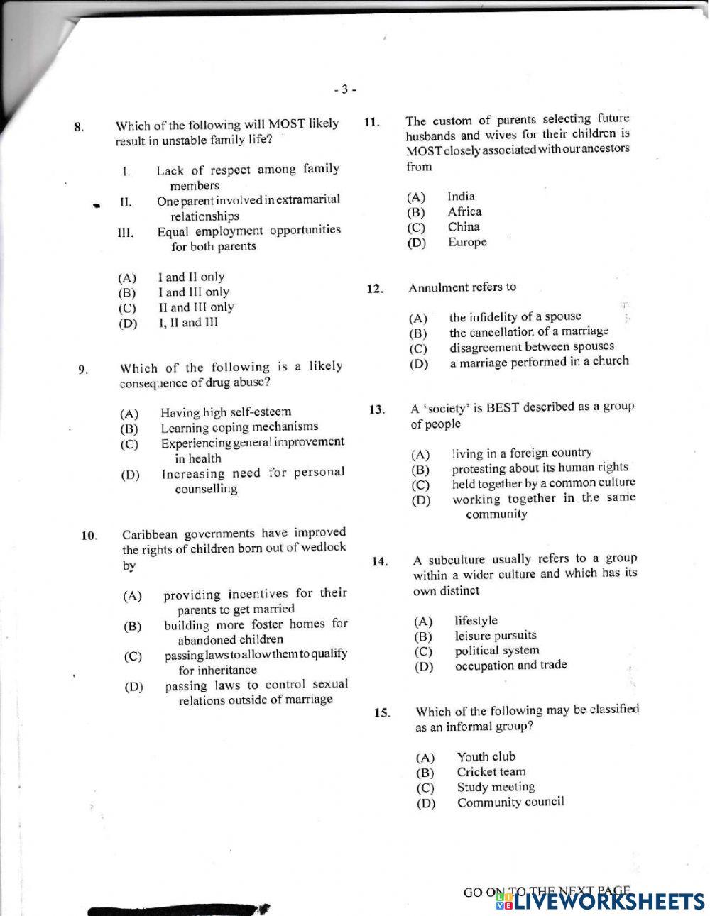 CSEC Social Stu… | Free Interactive Worksheets | 4986921