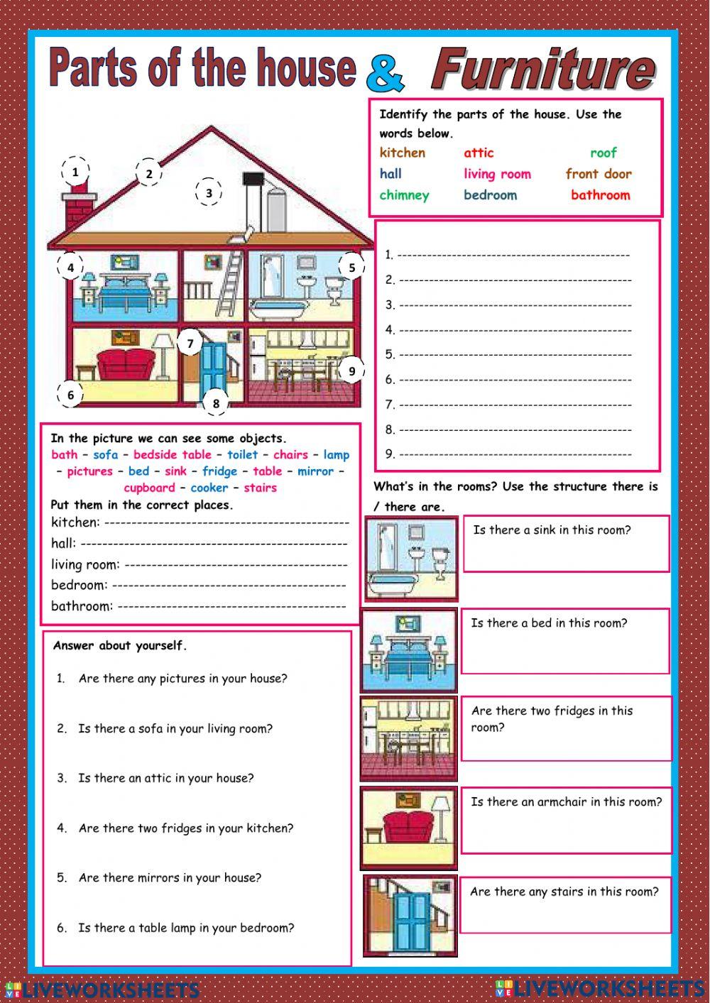 House online exercise for 5 | Live Worksheets
