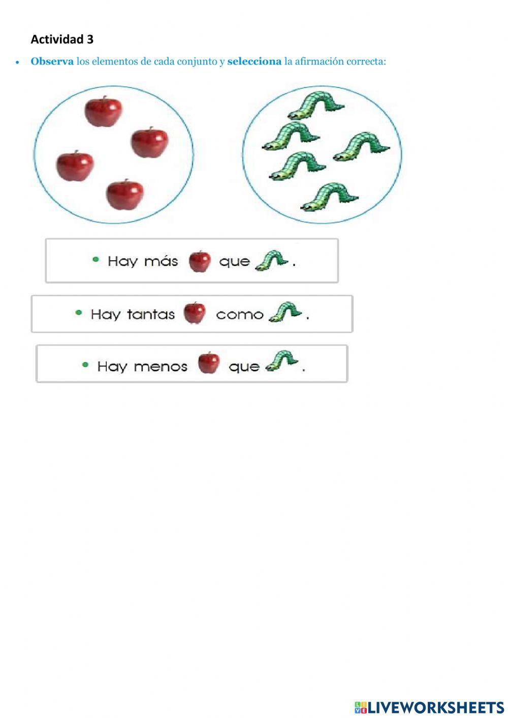 Tantos como- ma… | Free Interactive Worksheets | 955999