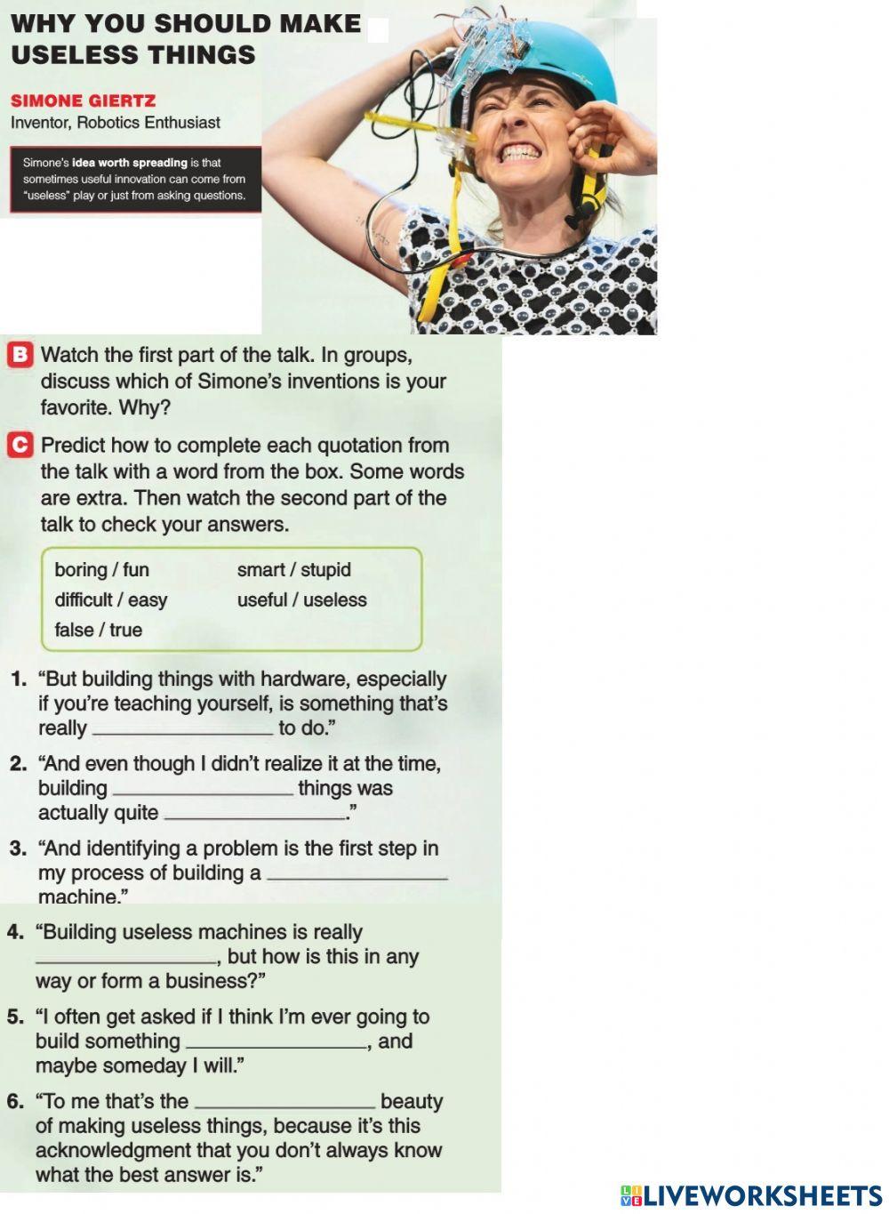 why you should make useless things