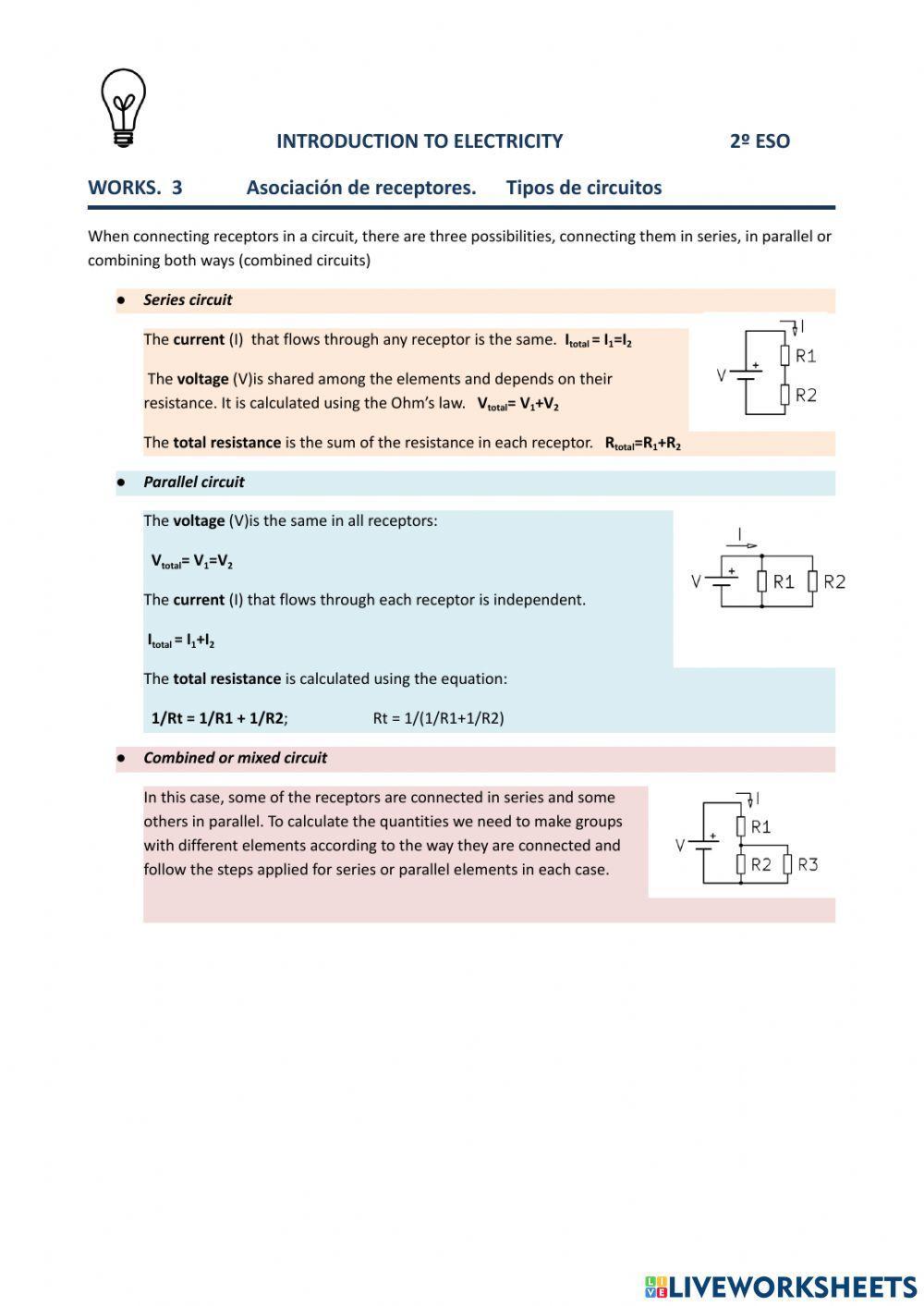 types of circui… | Free Interactive Worksheets | 956133