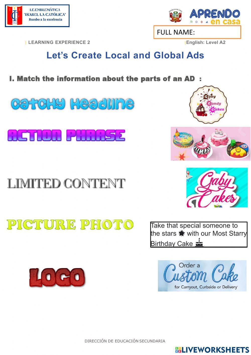Global and local ads iii worksheet | Live Worksheets