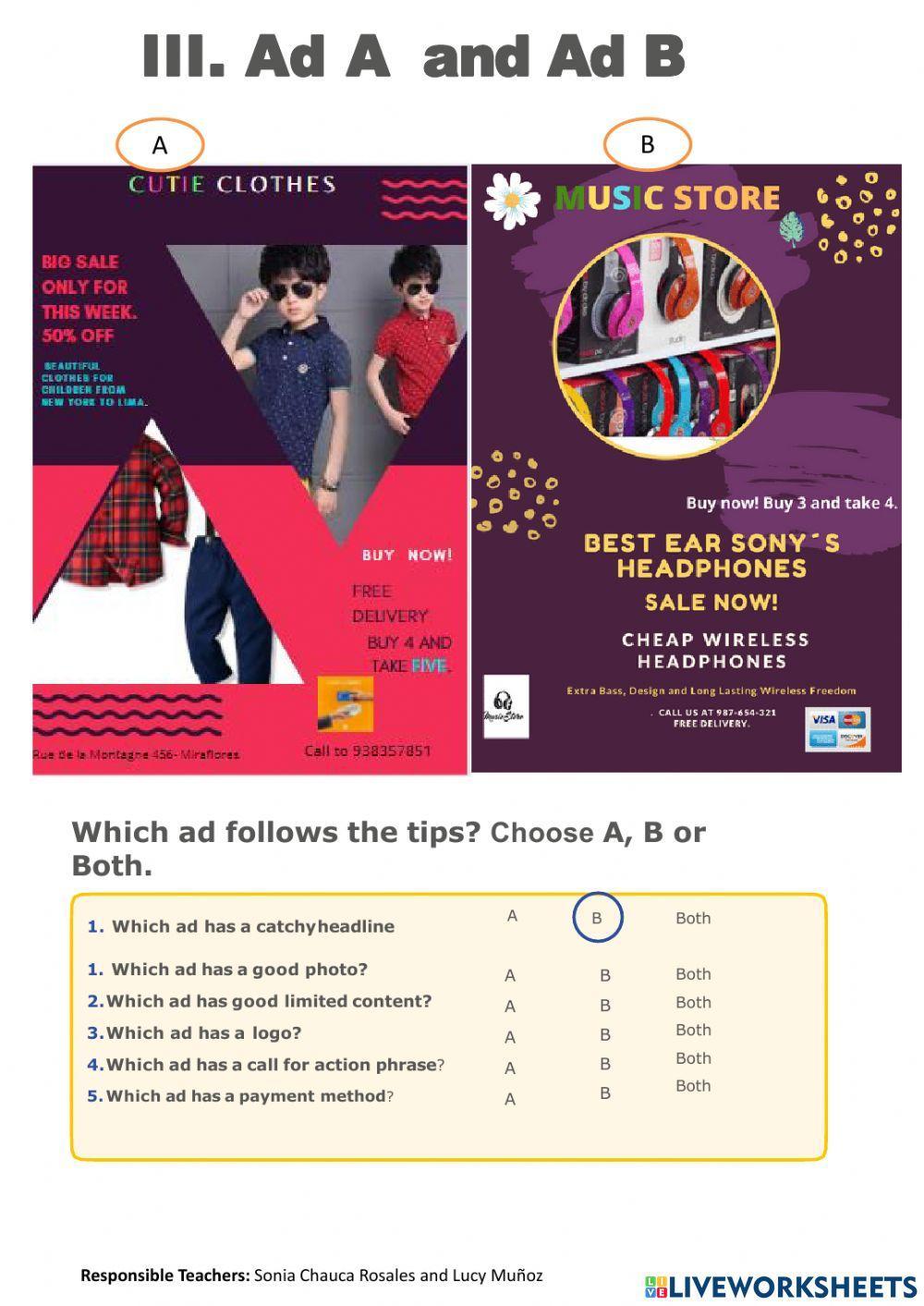 Global and local ads iii worksheet | Live Worksheets