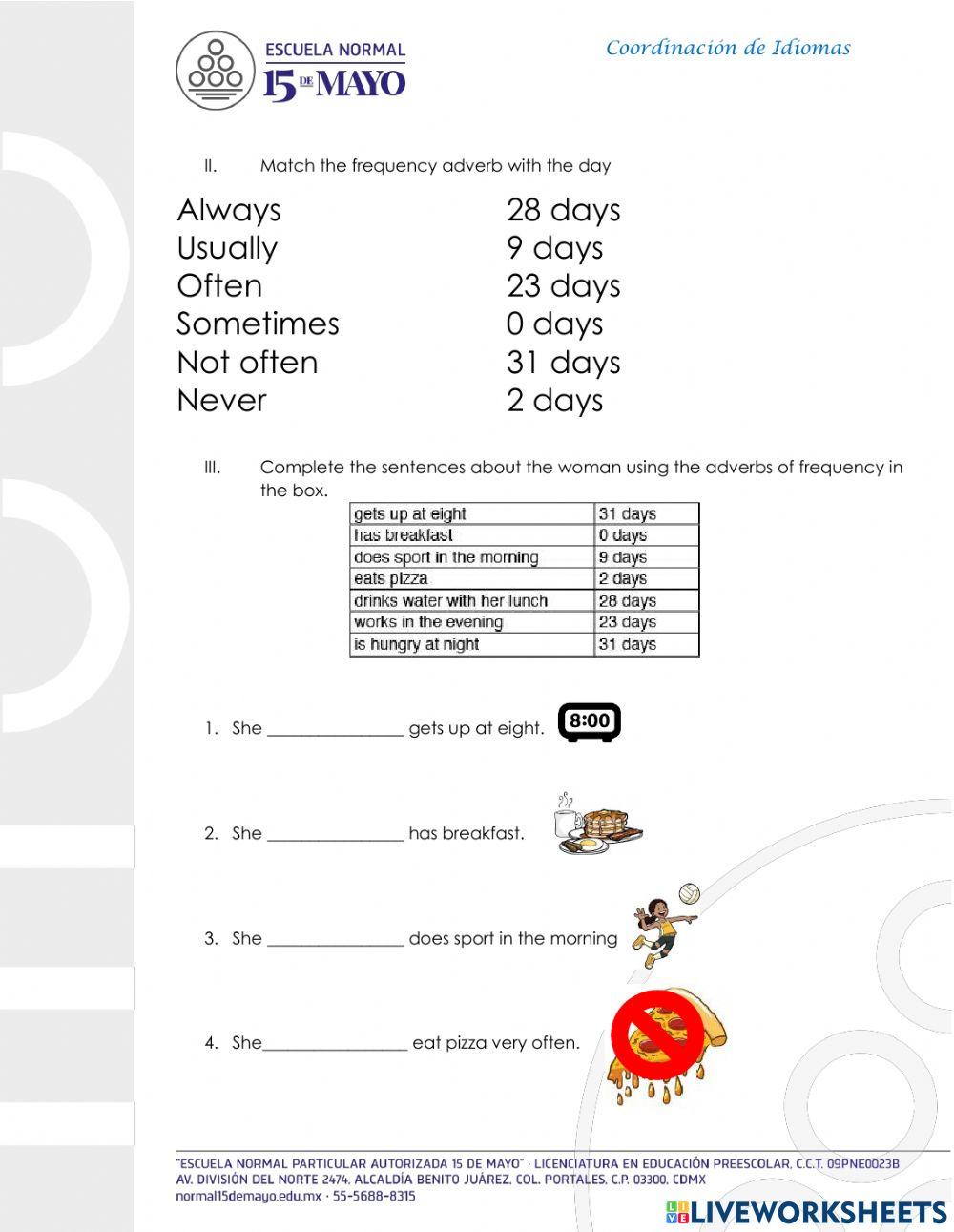 First Partial Exam (starter) worksheet | Live Worksheets