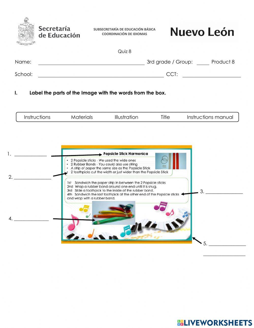 Quiz 8 3rd Grade worksheet | Live Worksheets