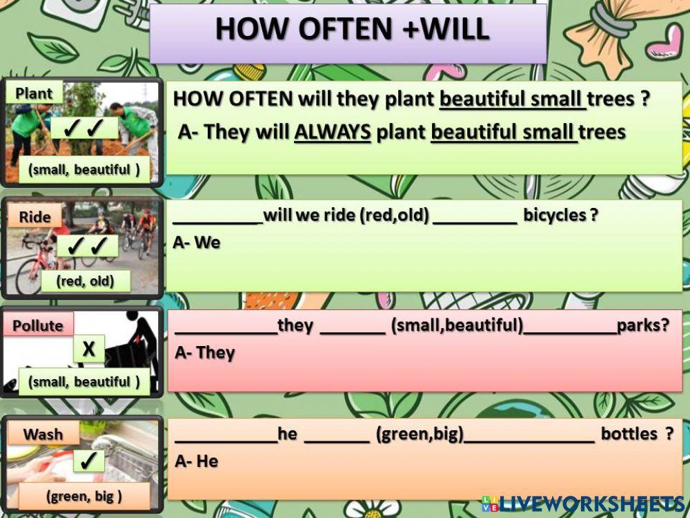 Taking Action! Complete and answer interactive worksheet | Live Worksheets