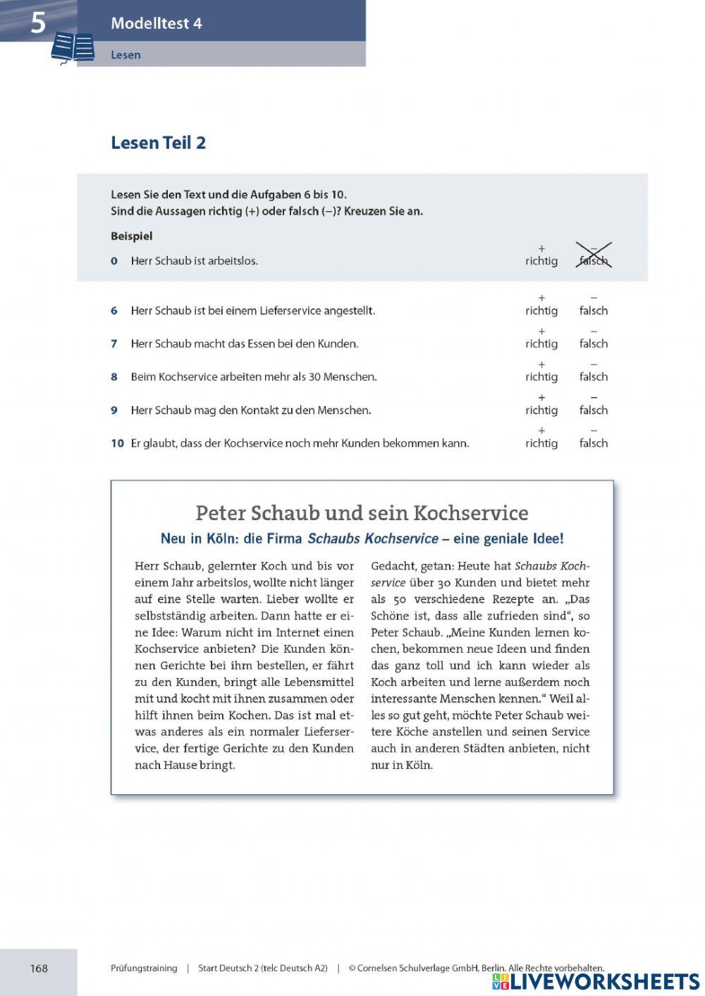 A2 Teil 1 online exercise for | Live Worksheets
