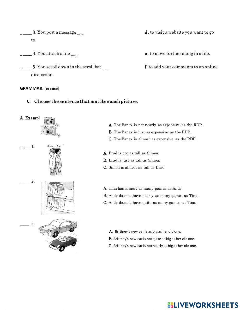 958075 | Quiz - 1 | Laura Soliz Sanchez | LiveWorksheets