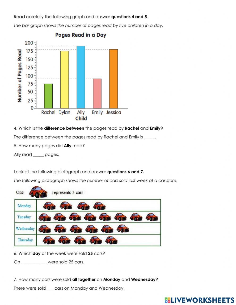 Quiz 1: Graphs and Patterns ED worksheet | Live Worksheets