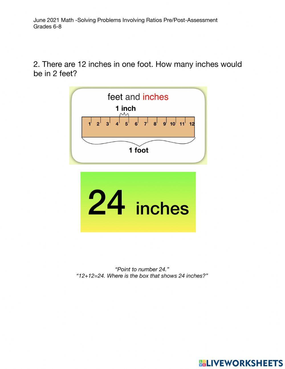 June Math 6-8 Assessment worksheet | Live Worksheets