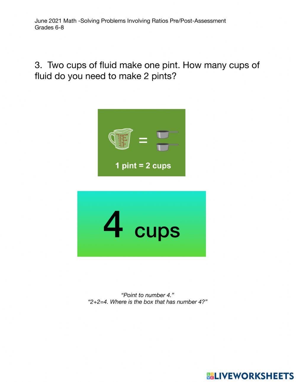 June Math 6-8 Assessment worksheet | Live Worksheets