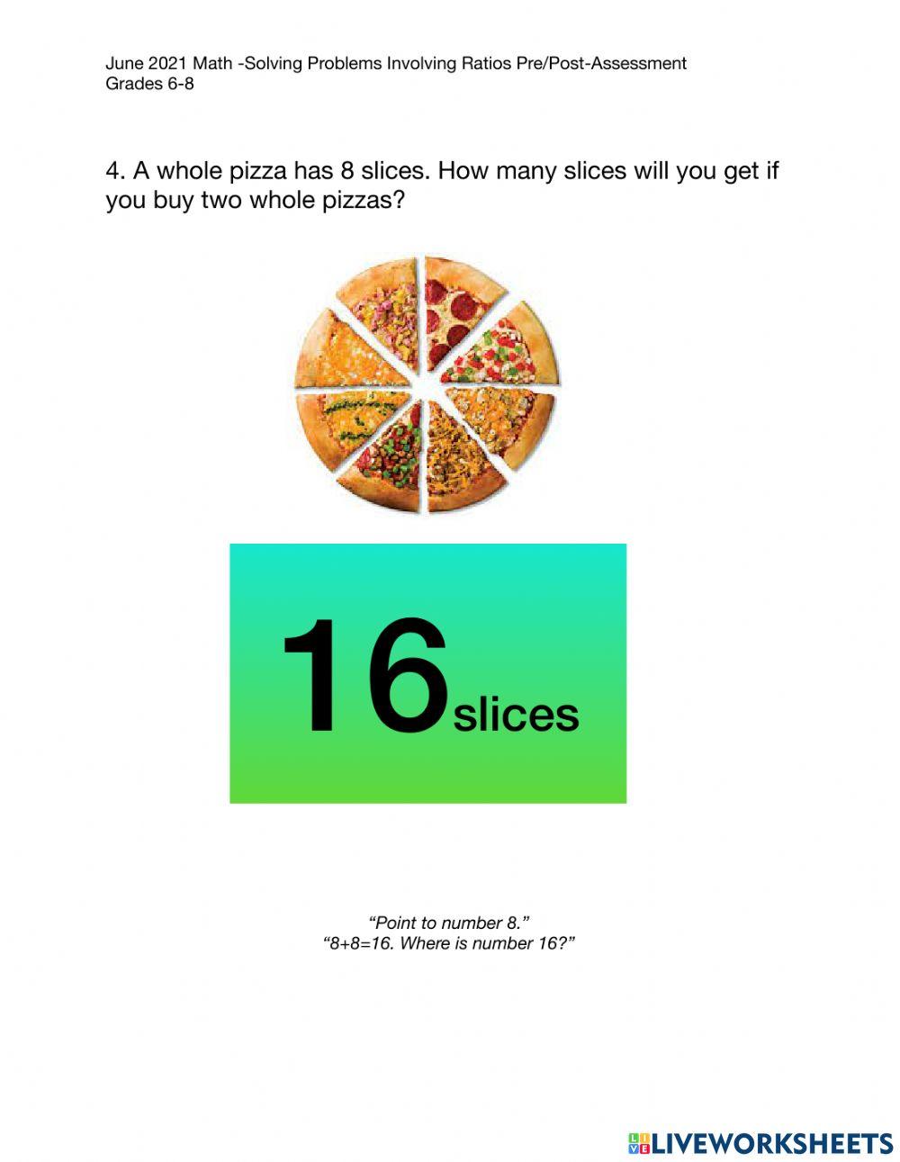 June Math 6-8 Assessment worksheet | Live Worksheets