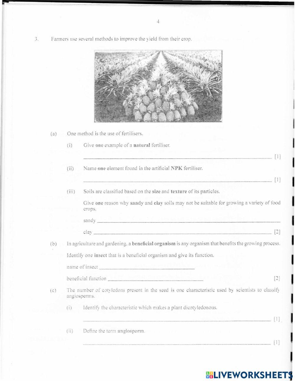 2018 PAPER 2 GEN SCIENCE online exercise for | Live Worksheets