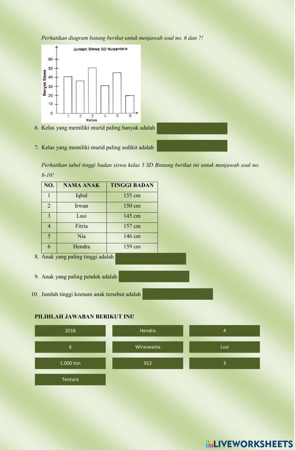 Lks matematika halaman 49 bagian b worksheet | Live Worksheets