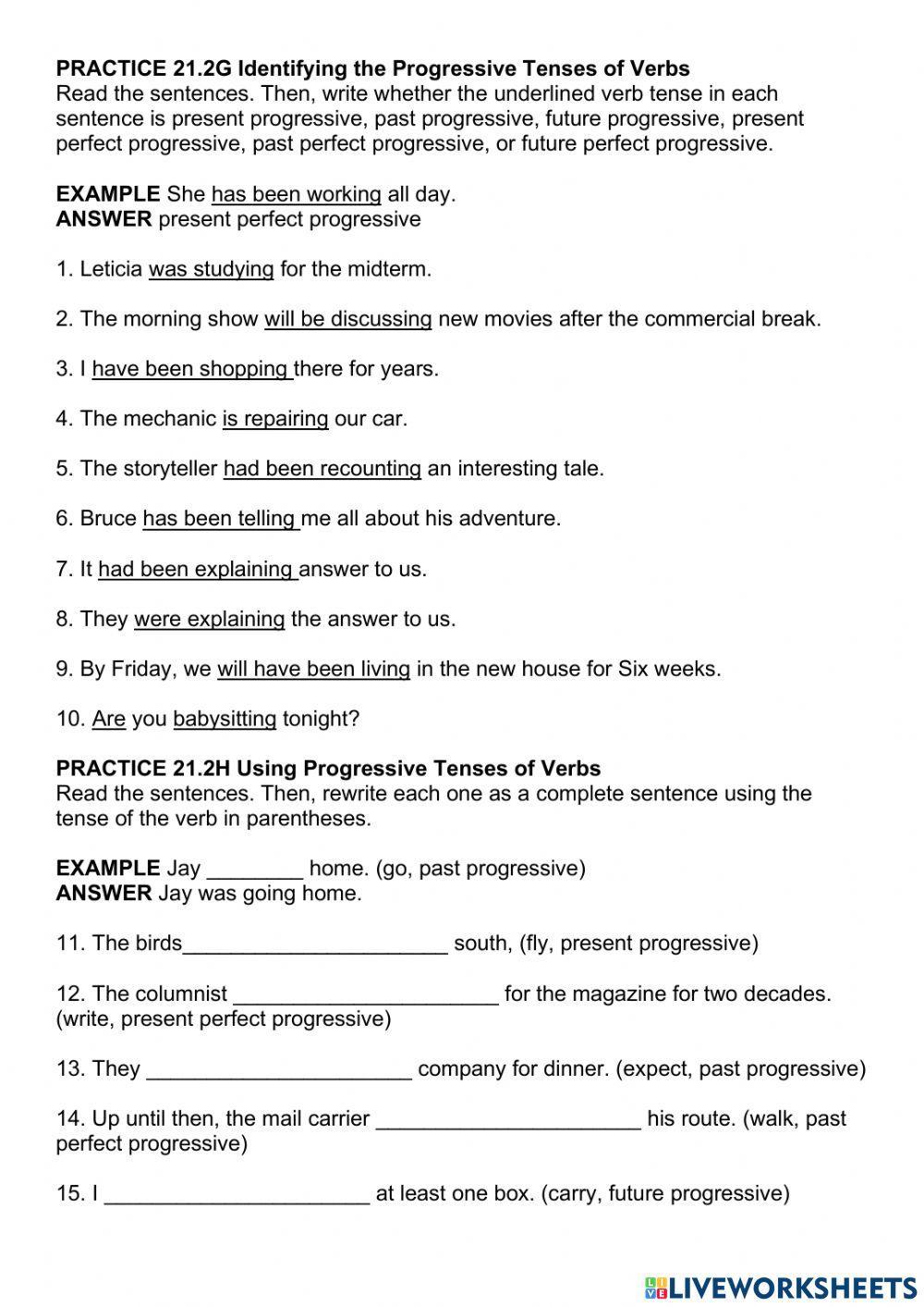 Identifying The Progressive Tenses Of Verbs Worksheet Live Worksheets identifying-the-progressive-tenses-of-verbs-worksheet-live-worksheets