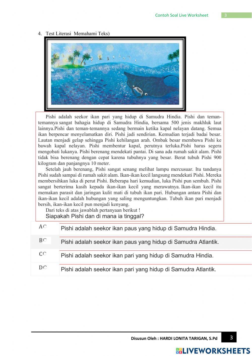 Soal Live Worksheet activity | Live Worksheets