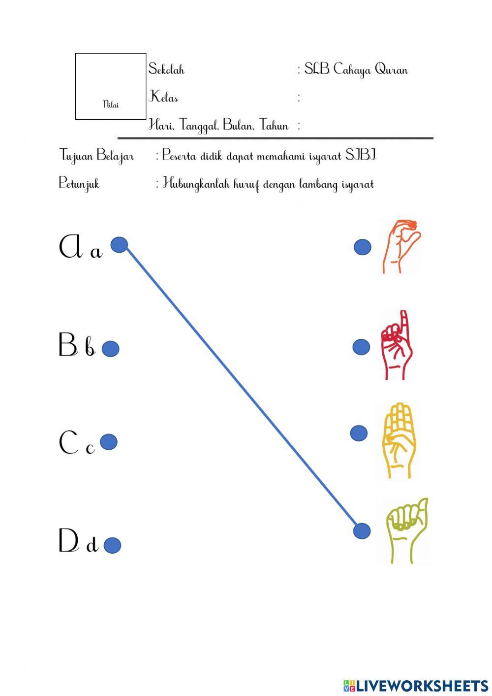 Abjad SIBI worksheet | Live Worksheets