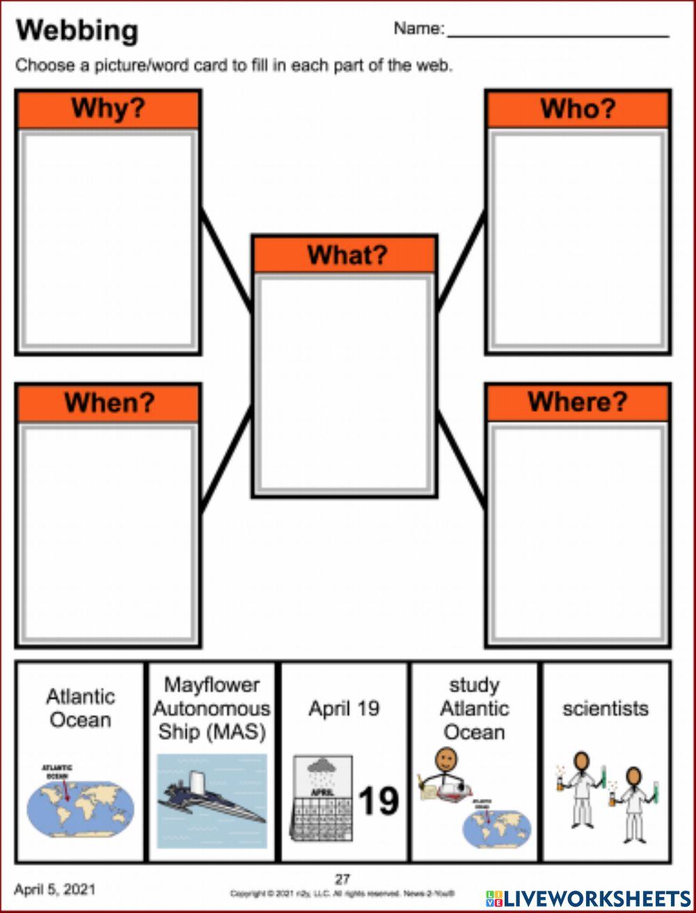 Webbing 6516559 | Tobe Smith Jr | Live Worksheets