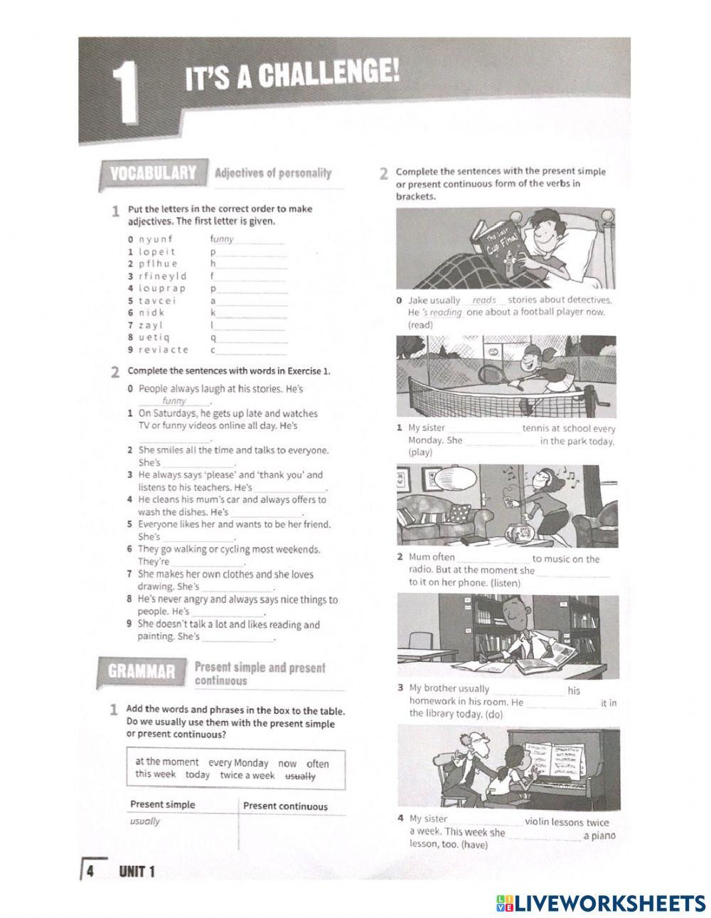 Unit 1 -Prepare… | Free Interactive Worksheets | 6516607