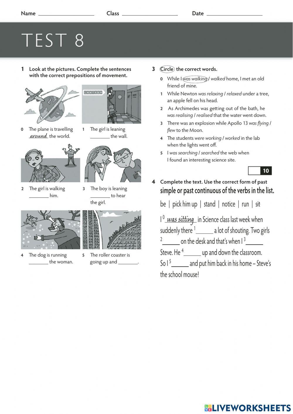 Unit 8 grammar and vocabulary worksheet | Live Worksheets