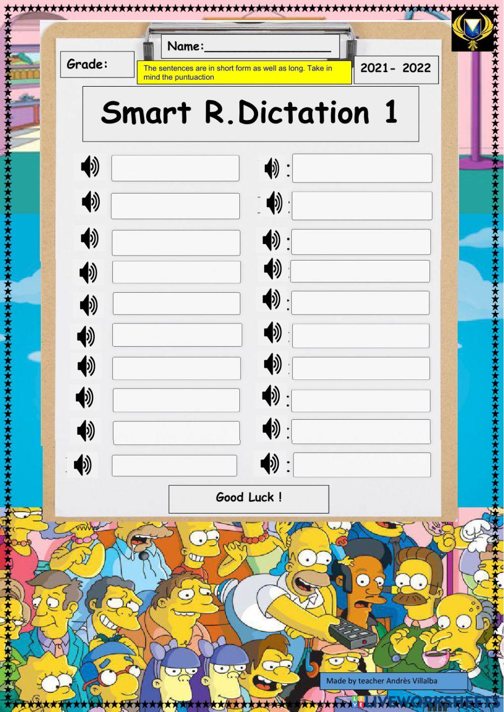 Spelling Dictation online pdf worksheet | Live Worksheets