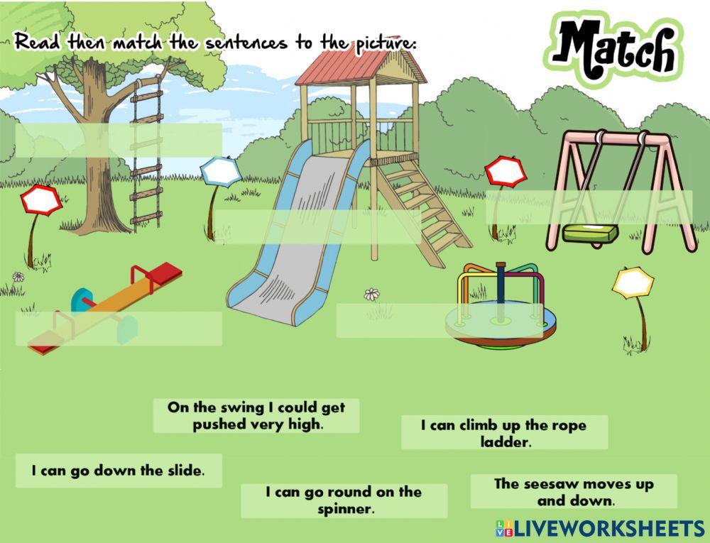 On the playground | Live Worksheets