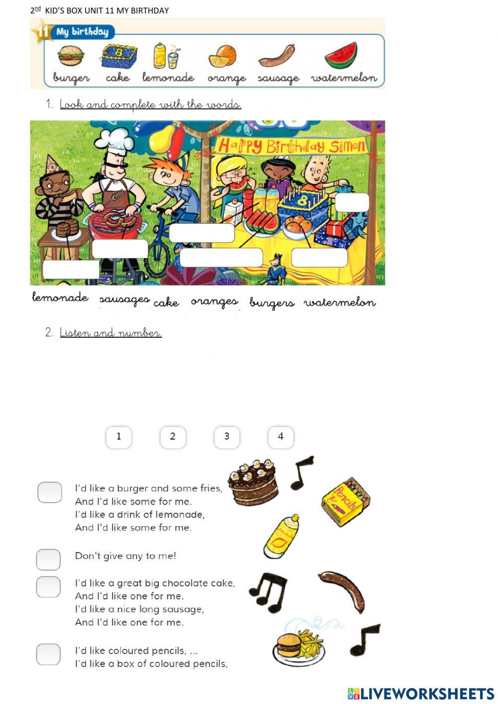 2º kids box uni… | Free Interactive Worksheets | 960494