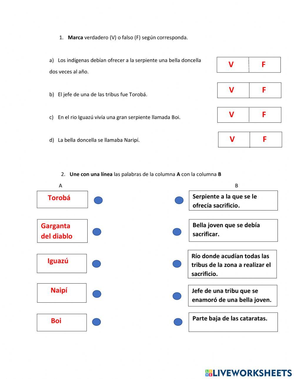 Mitos y Leyendas | Free Interactive Worksheets | 961879