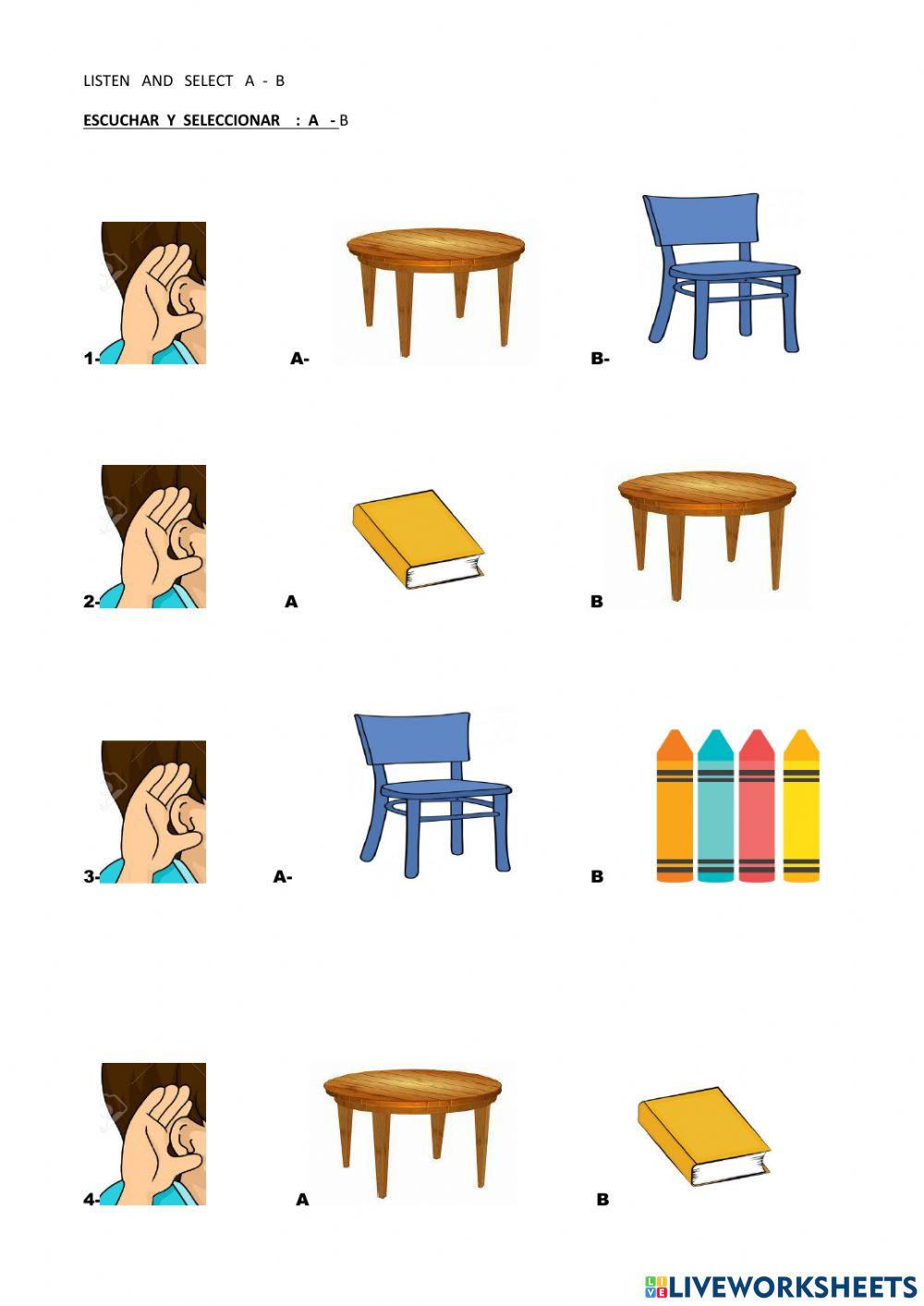 School objects interactive exercise | Live Worksheets