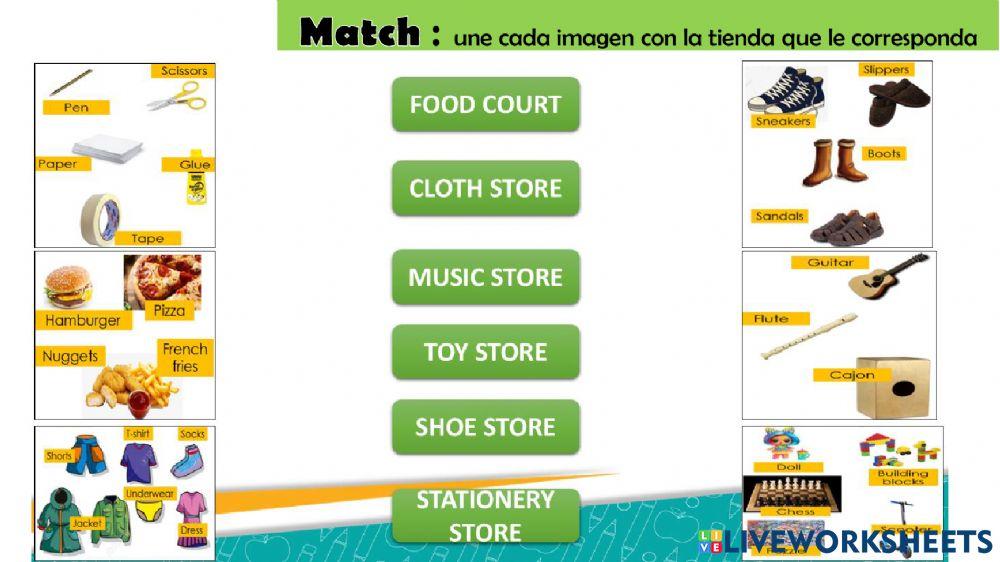 Stores in the m… | Free Interactive Worksheets | 878611