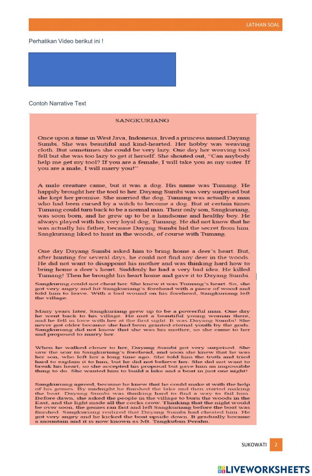 Latihan soal live worksheet 879338 | sukowati | Live