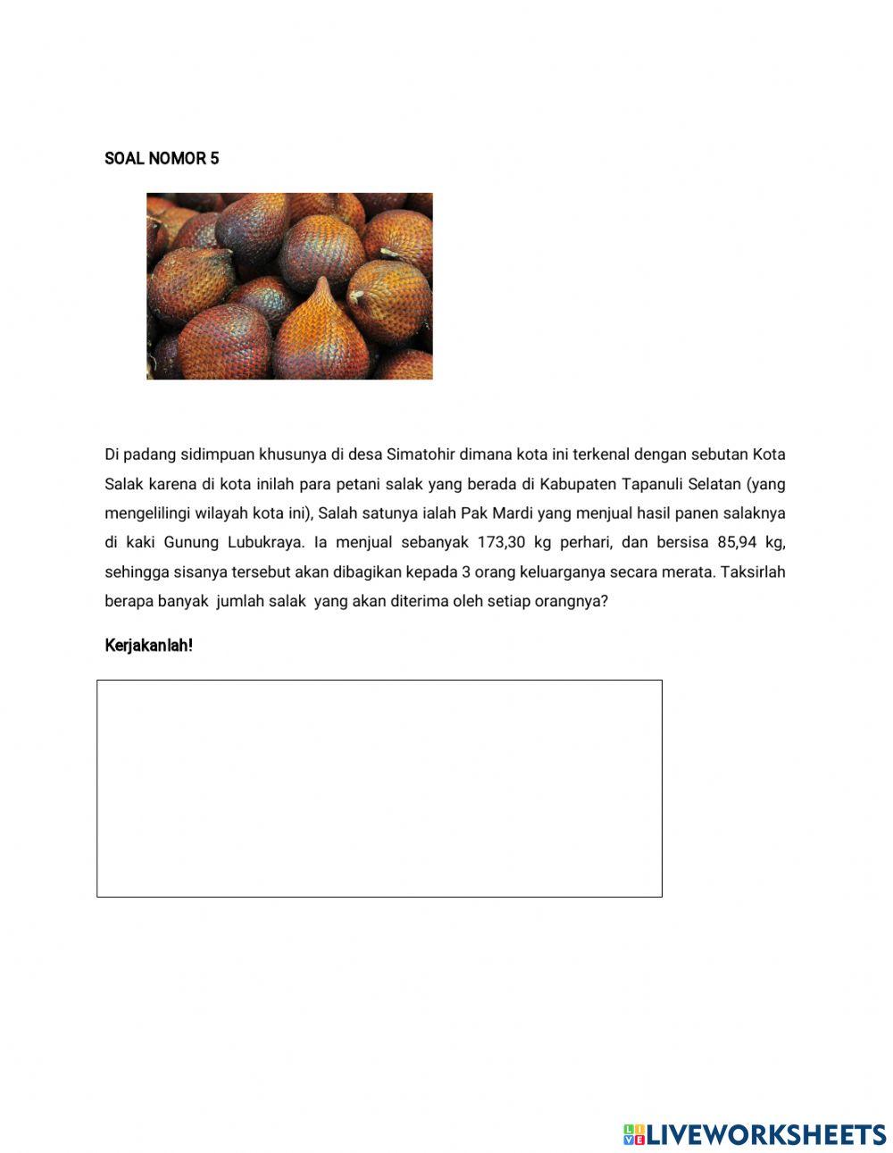 Soal free online exercise | Live Worksheets