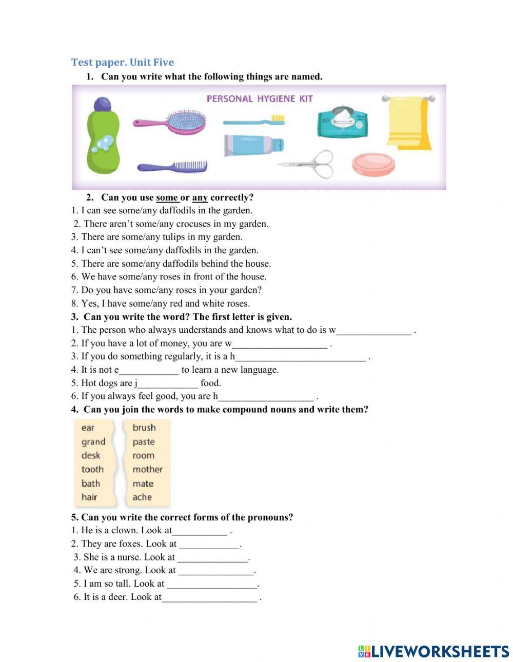Test paper online pdf worksheet | Live Worksheets