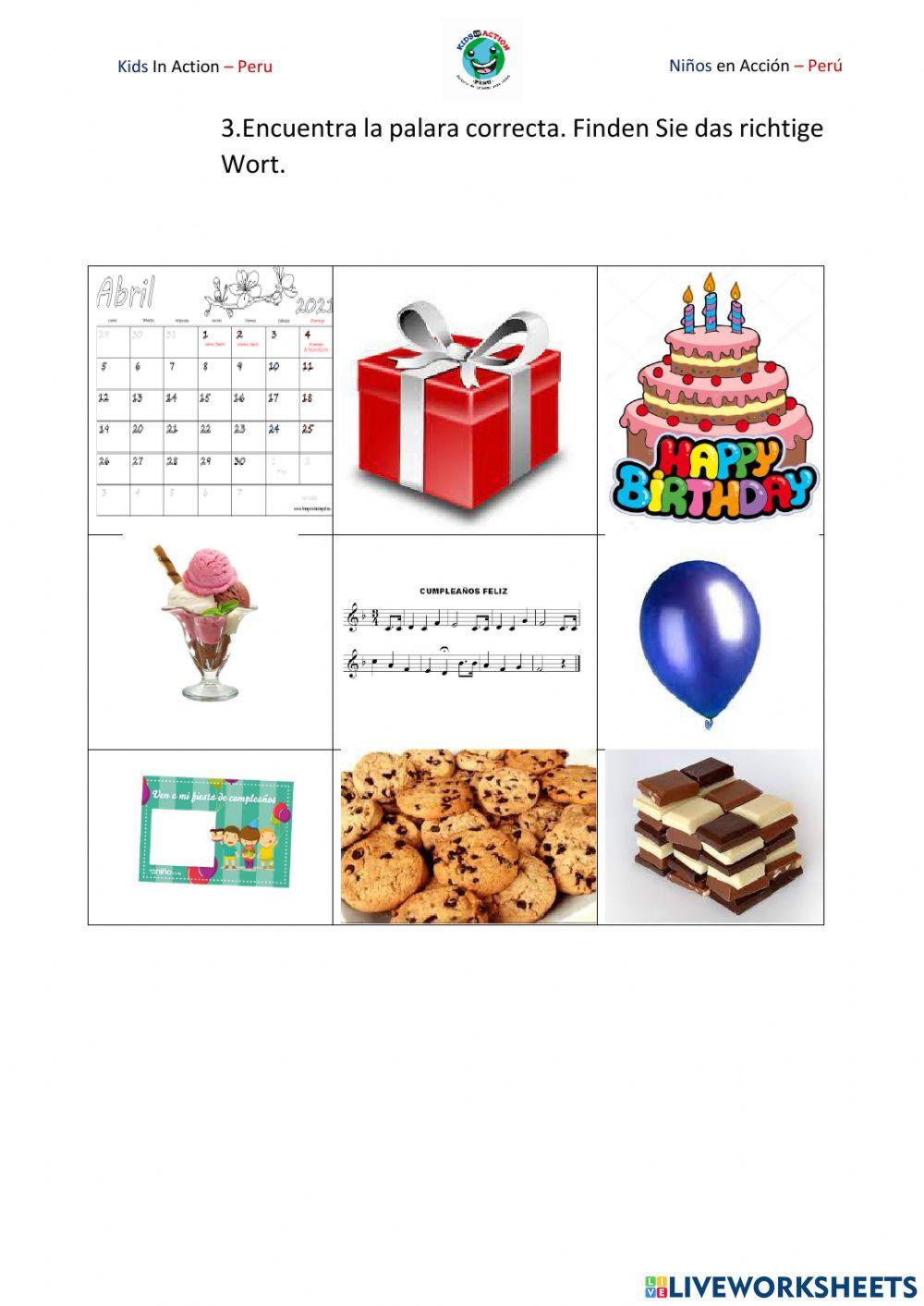 Geburtstag 880787 | kidsinaction2020 | LiveWorksheets