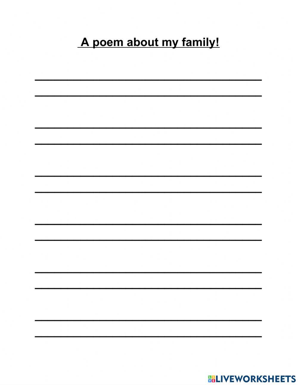 923368 | Possessive Apostrophe Family Poem | Elizabeth