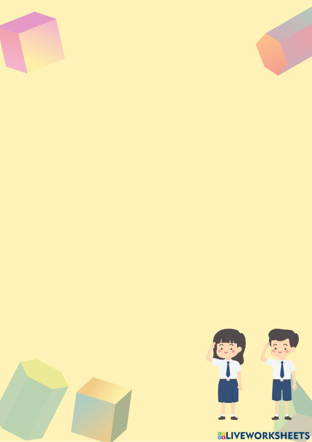 Jaring Jaring Kubus worksheet | Live Worksheets